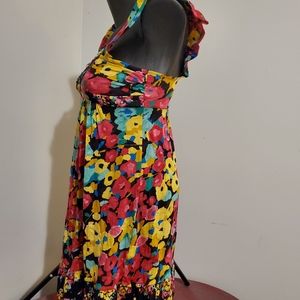 Zara | Dresses | Zara Collection Summer Dress 0 Cotton Floral Motif ...